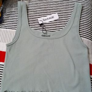 Garage | Tops | Garage Light Green Cami Sleeveless Lettuce Edge Tank M ...